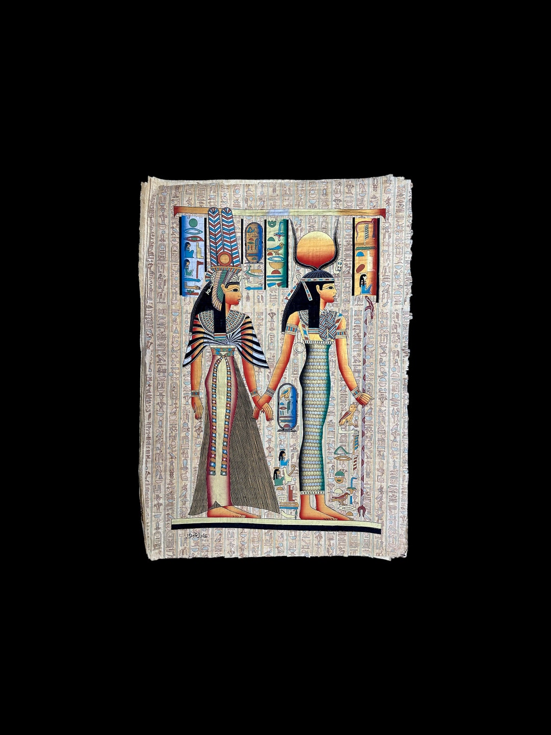 Egyptian Goddess Isis Leading Queen Nefertari Into the Afterlife - From ...