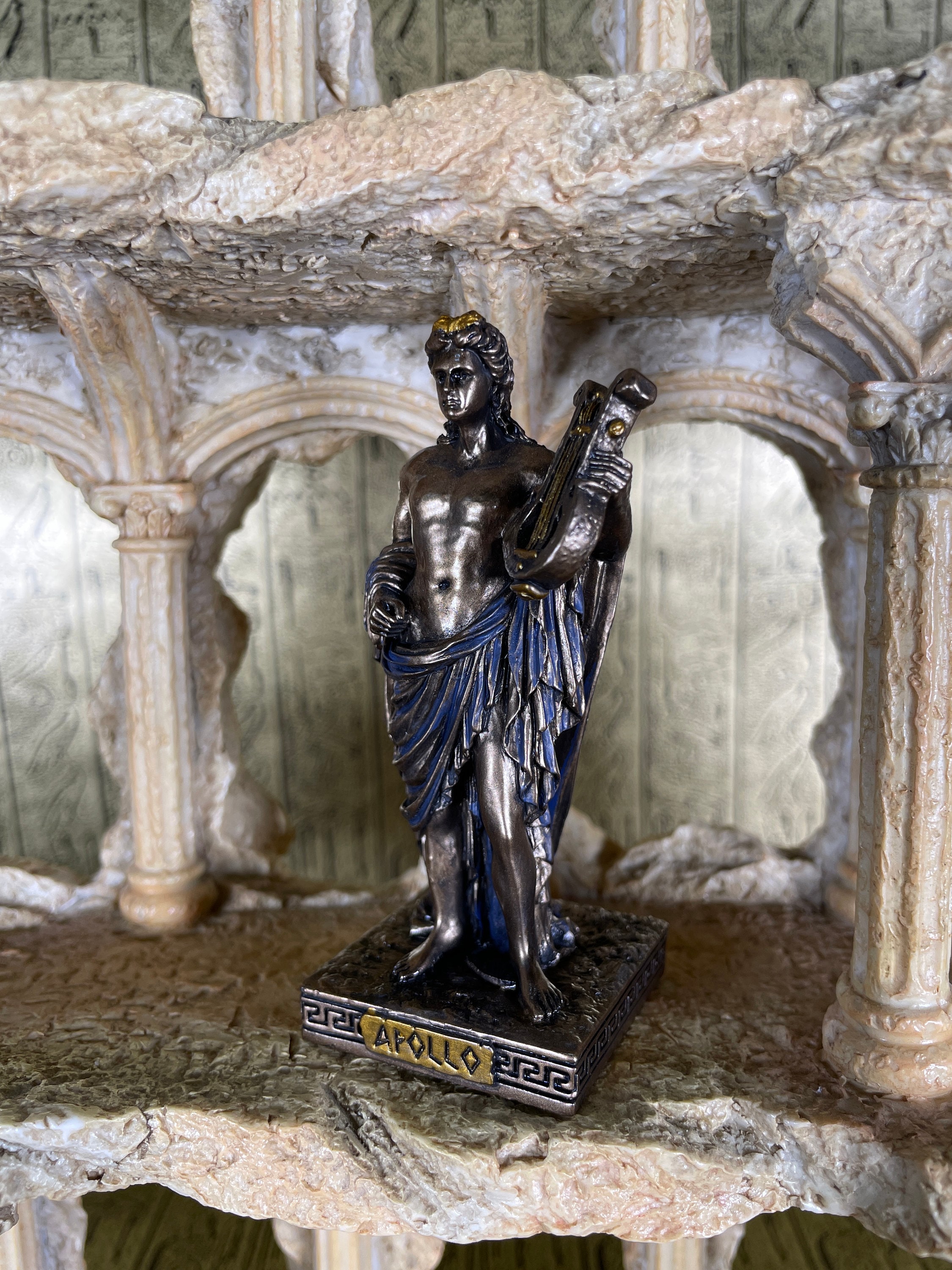 Vintage Apollo Mini Statue Small Hand-painted Ancient Greek | Etsy