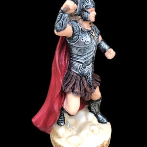 Vintage Thor Mini Statue - Small Hand-painted Norse God Vidar/víðarr ...