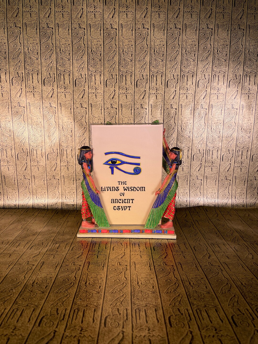 Vintage Egyptian Goddess Isis Photo Holder - 4x6'' Photo Frame - Desk ...