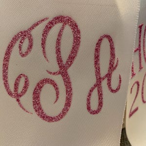 Personalized Monogram HOCO or Prom Bouquet Ribbon, Prom Flower Bow, Bow ...