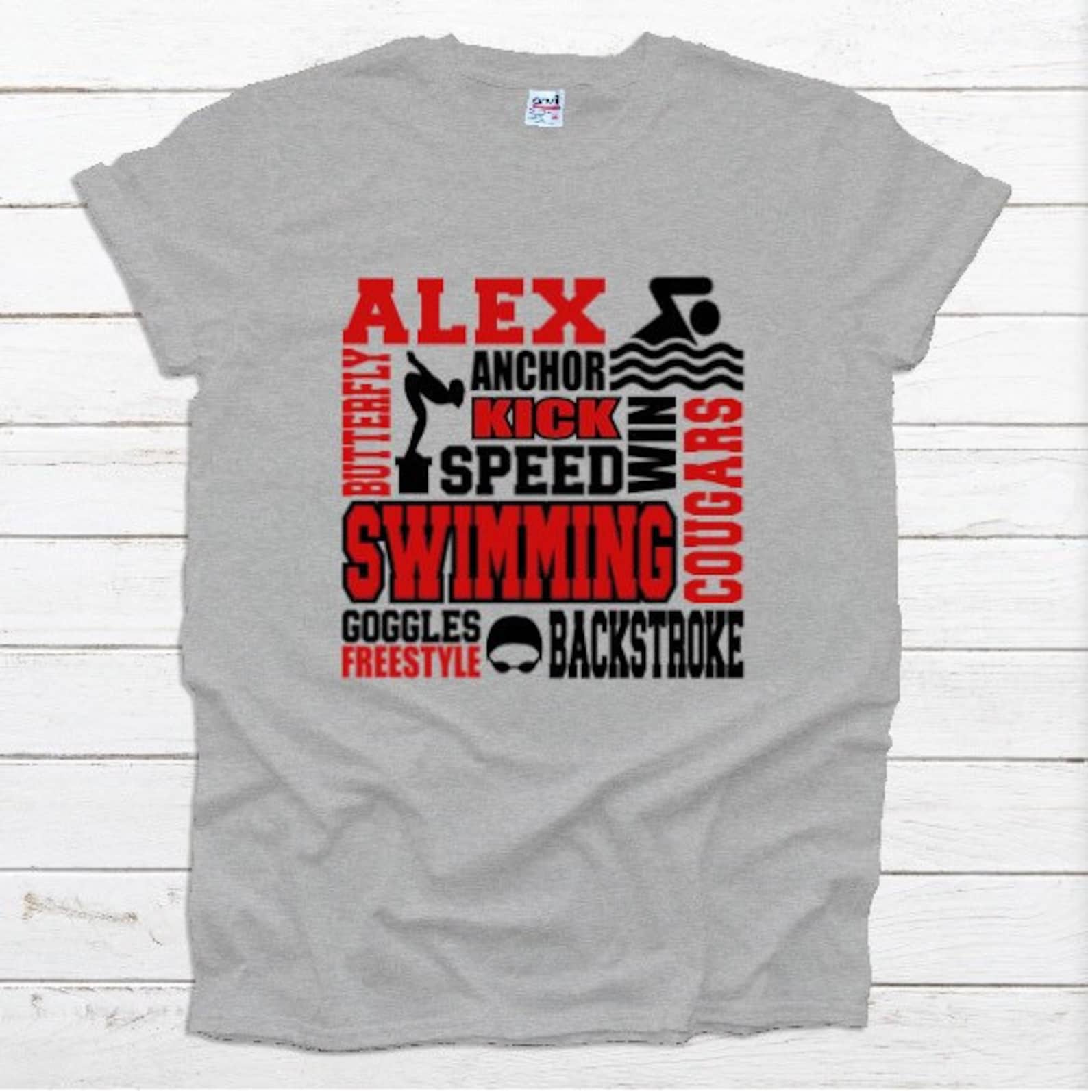 Swim Team Shirt Swimming Subway Art Shirt Personalized Swim - Etsy