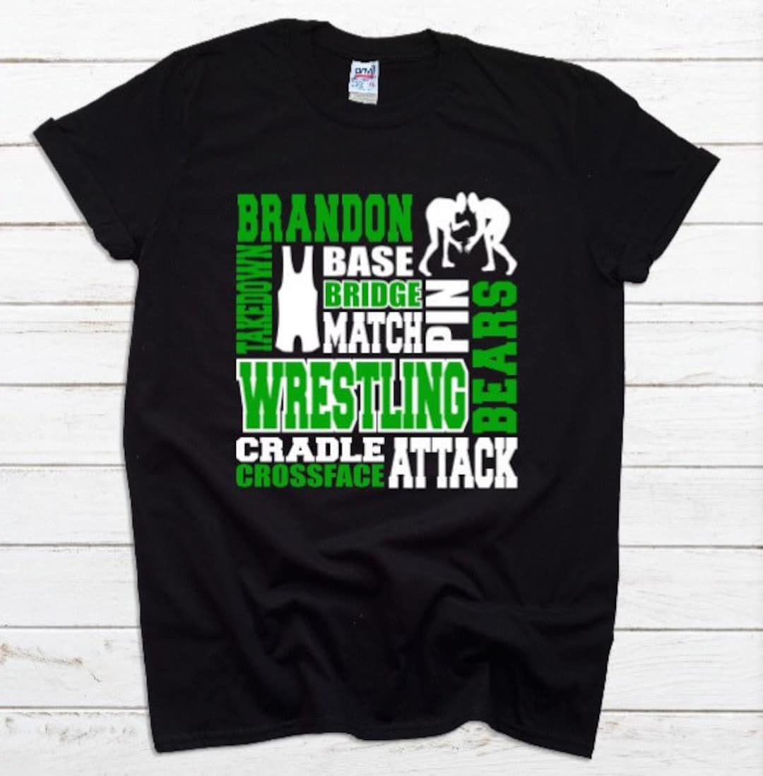 Wrestling Shirt, Personalized Wrestling Shirt, Wrestling Subway Art ...