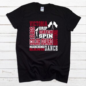 Color Guard Shirt, Color Guard Subway Art Shirt, Color Guard Team Shirt ...