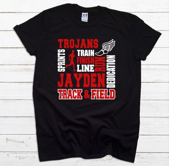 Personalized Track and Field shirt Track and Field Subway Art | Etsy