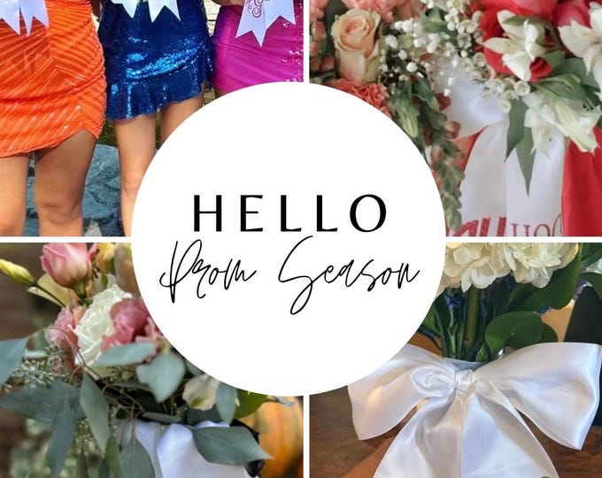 HOCO Bouquet Sash With Name, Custom Homecoming Ribbon, Homecoming ...