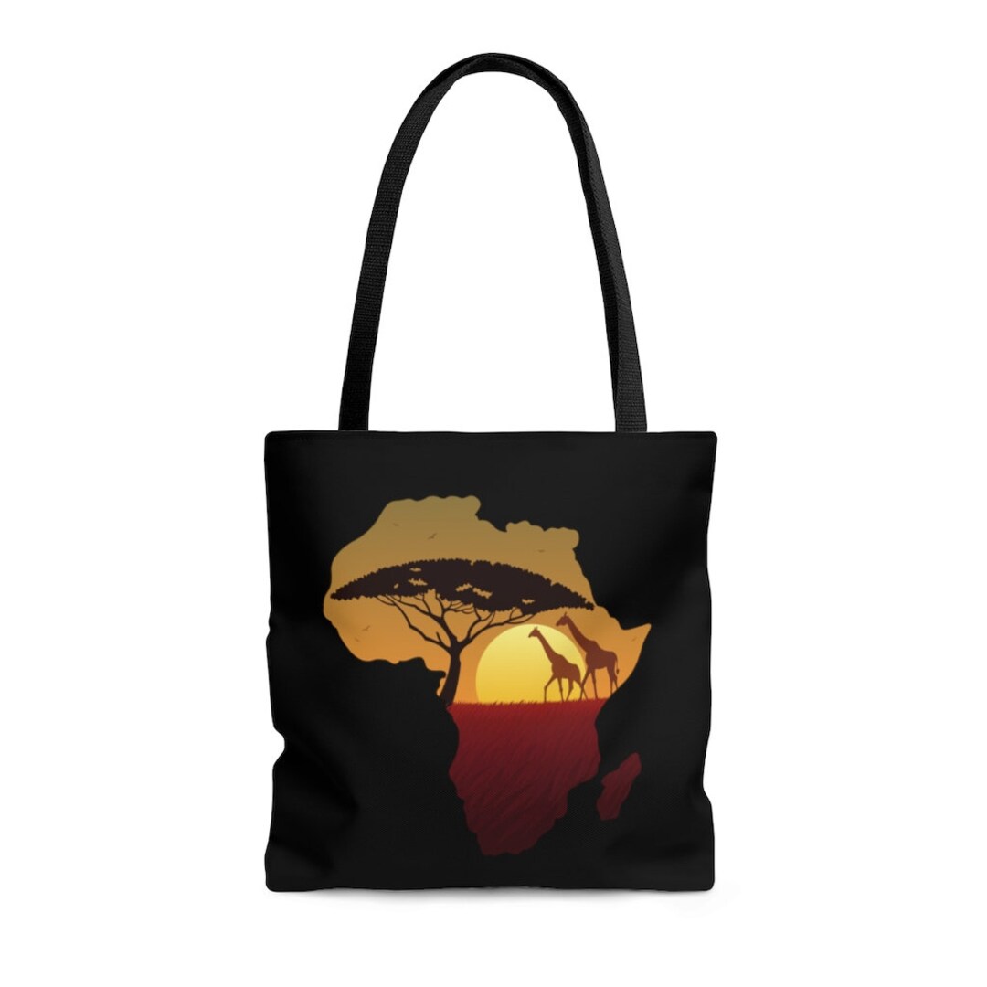 Africa Map Tote Bag Canvas Shoulder Bag Africa Native Gift - Etsy