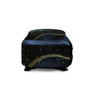 Marble Backpack, Blue Gold Green Marble Backpack, Backpack for Adults ...