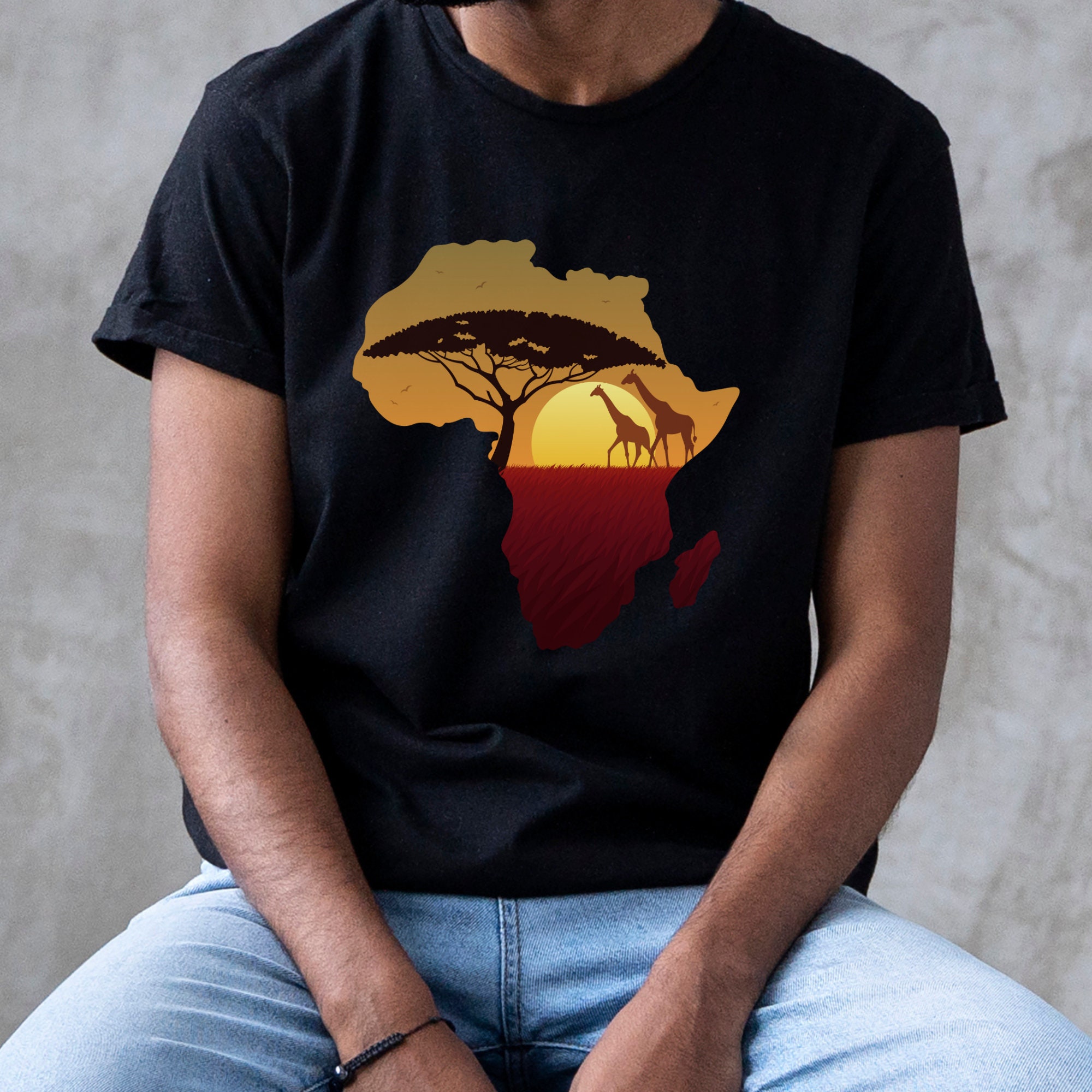 Africa Map Shirt Map of Africa Print Shirt Black History - Etsy Australia