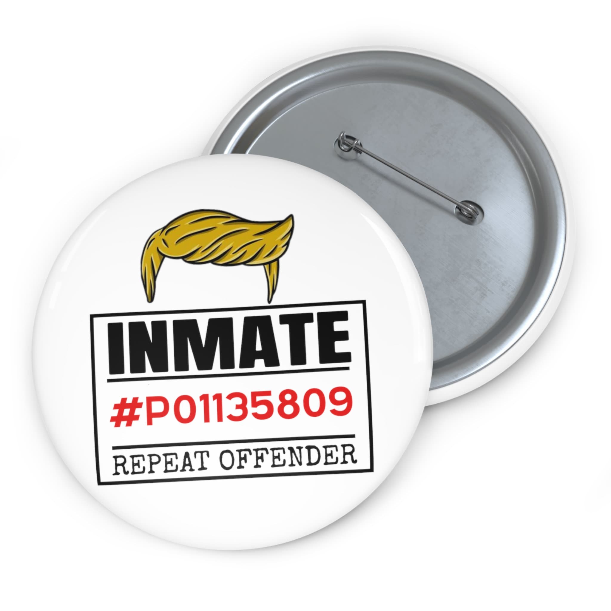 Donald Trump Button Inmate P01135809 Funny Political Humor - Etsy