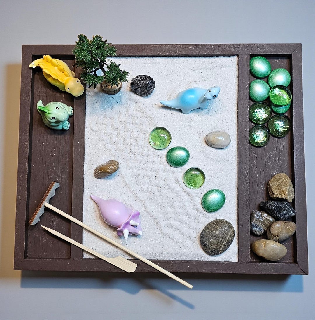 Children's Dinosaur Zen Garden: Soothing Sensory Therapy Sand & Rocks ...