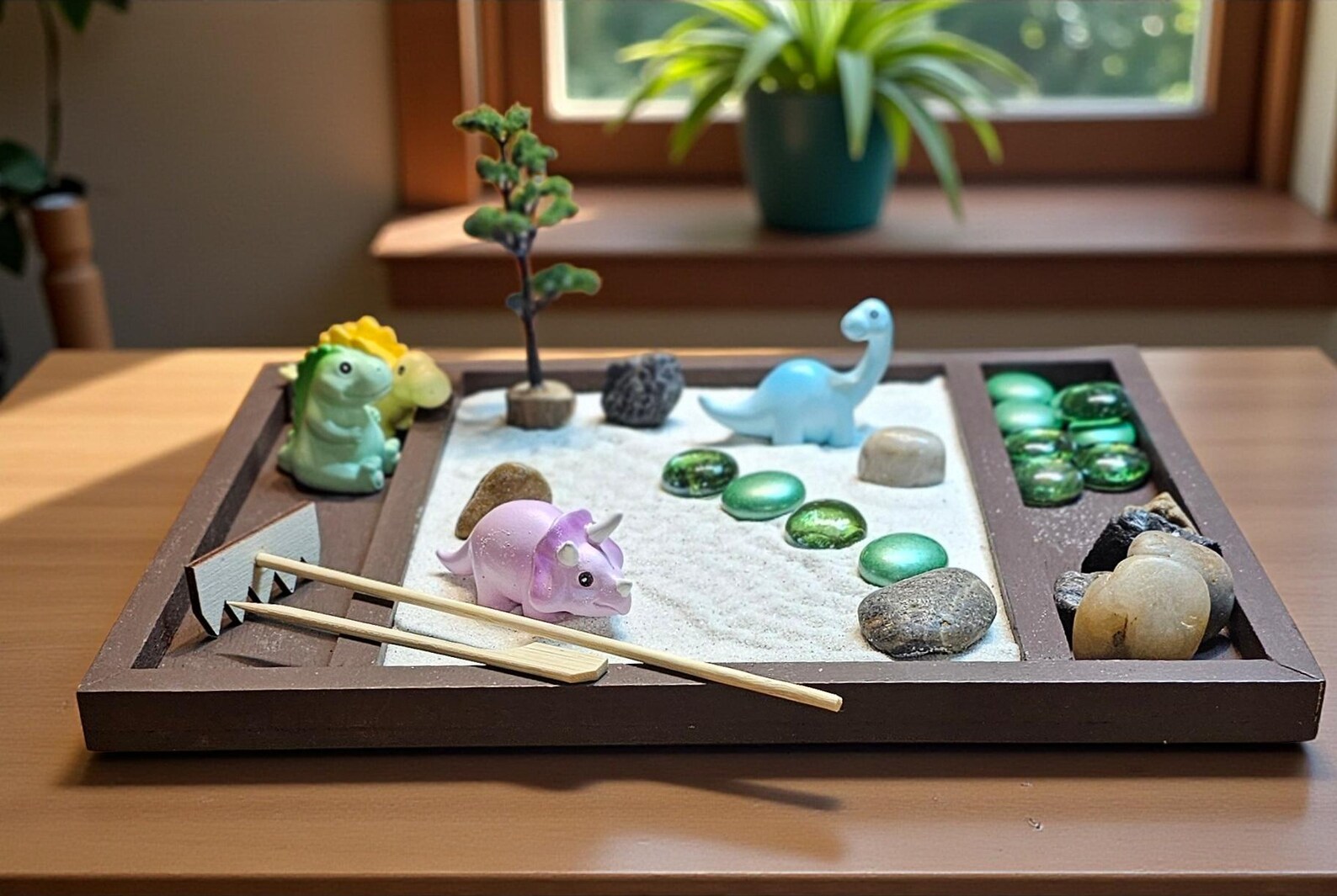 Children's Dinosaur Zen Garden: Soothing Sensory Therapy Sand & Rocks ...