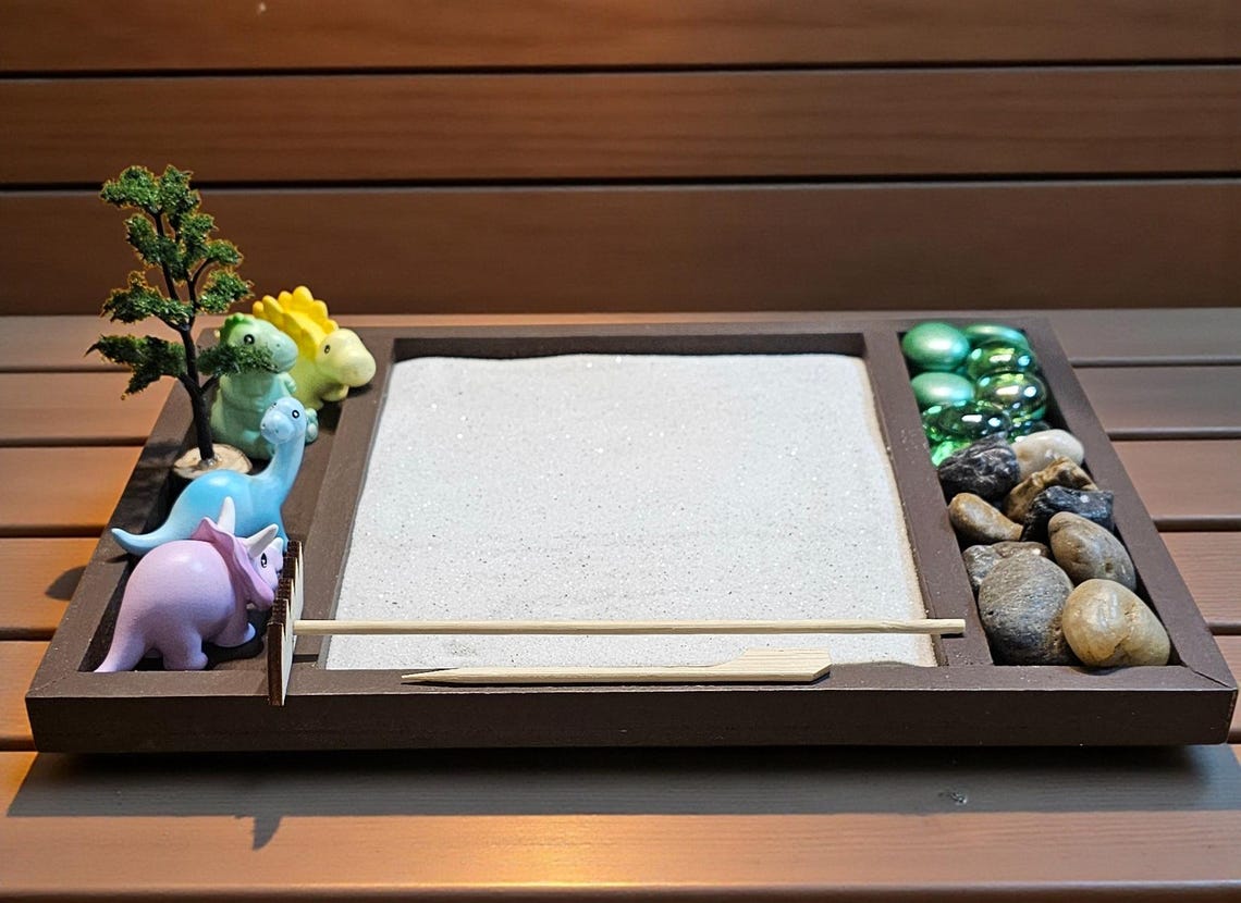 Children's Dinosaur Zen Garden: Soothing Sensory Therapy Sand & Rocks ...