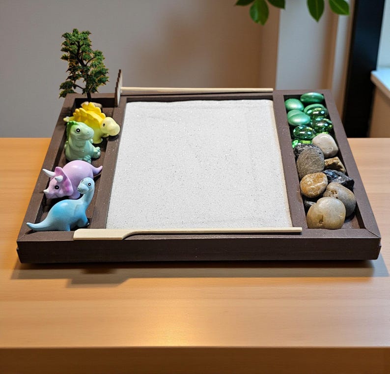 Children's Dinosaur Zen Garden: Soothing Sensory Therapy Sand & Rocks ...