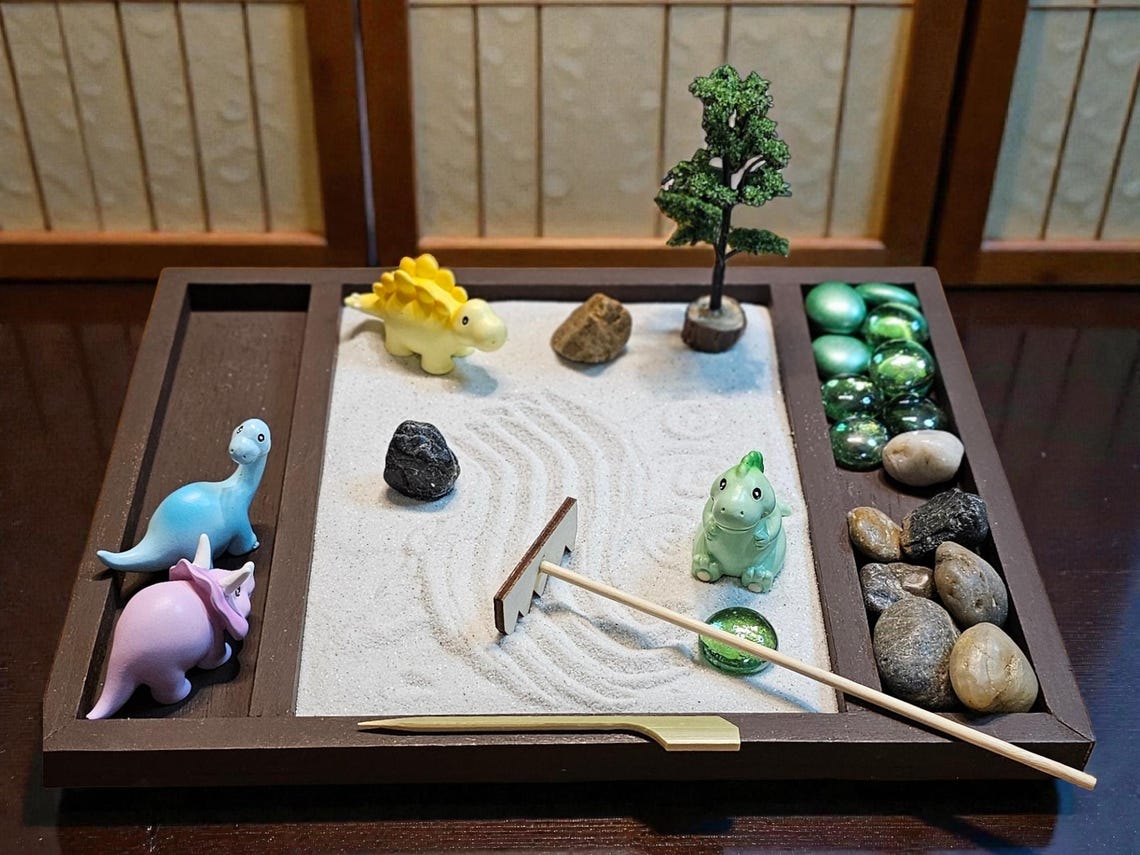 Children's Dinosaur Zen Garden: Soothing Sensory Therapy Sand & Rocks ...
