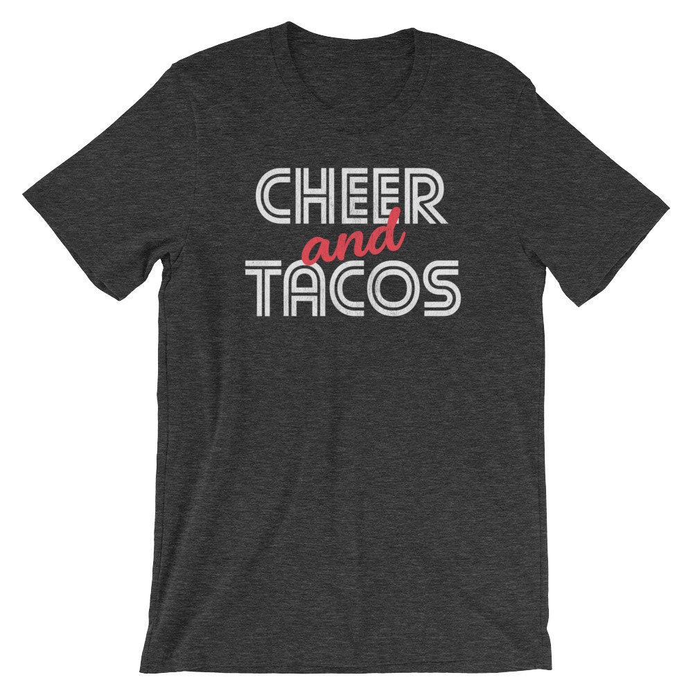 Cheer and Tacos Shirt, Cheerleader Shirt, Cheer Shirts, Cheer Mom Shirt ...