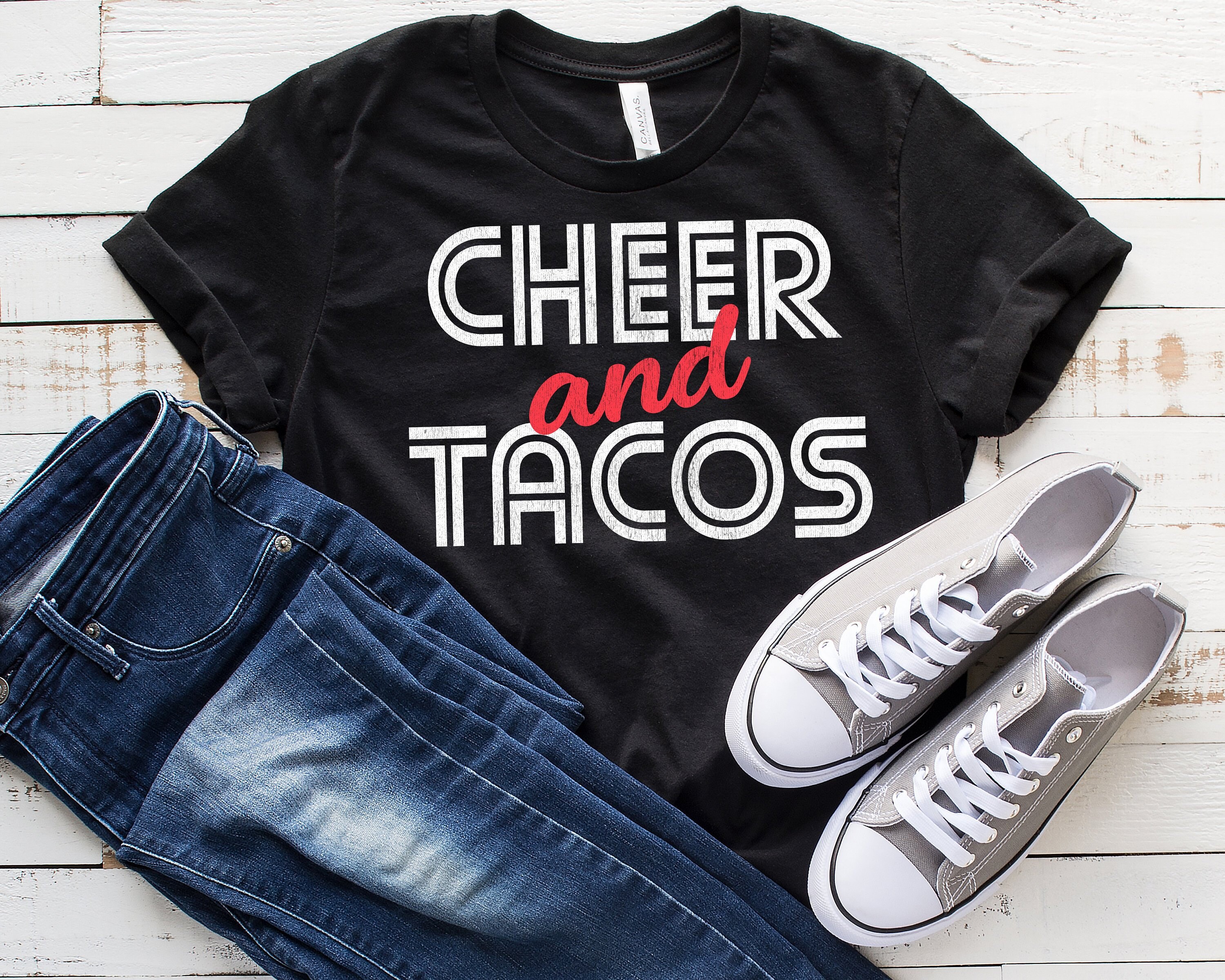 Cheer And Tacos Shirt Cheerleader Shirt Cheer Shirts Cheer | Etsy