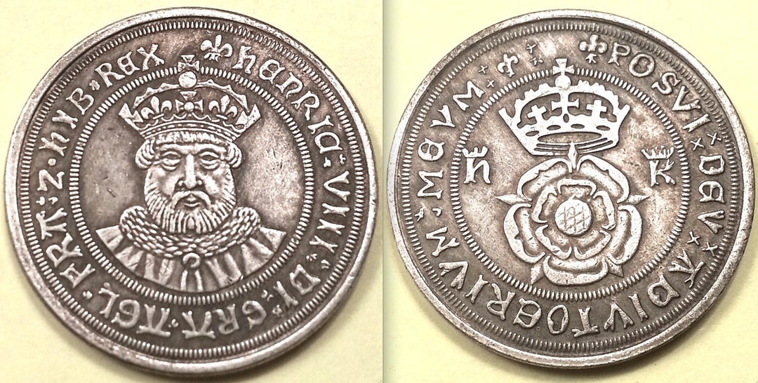English King Henry VIII 1509-1547 Tudor Great Britain Silver Tone ...