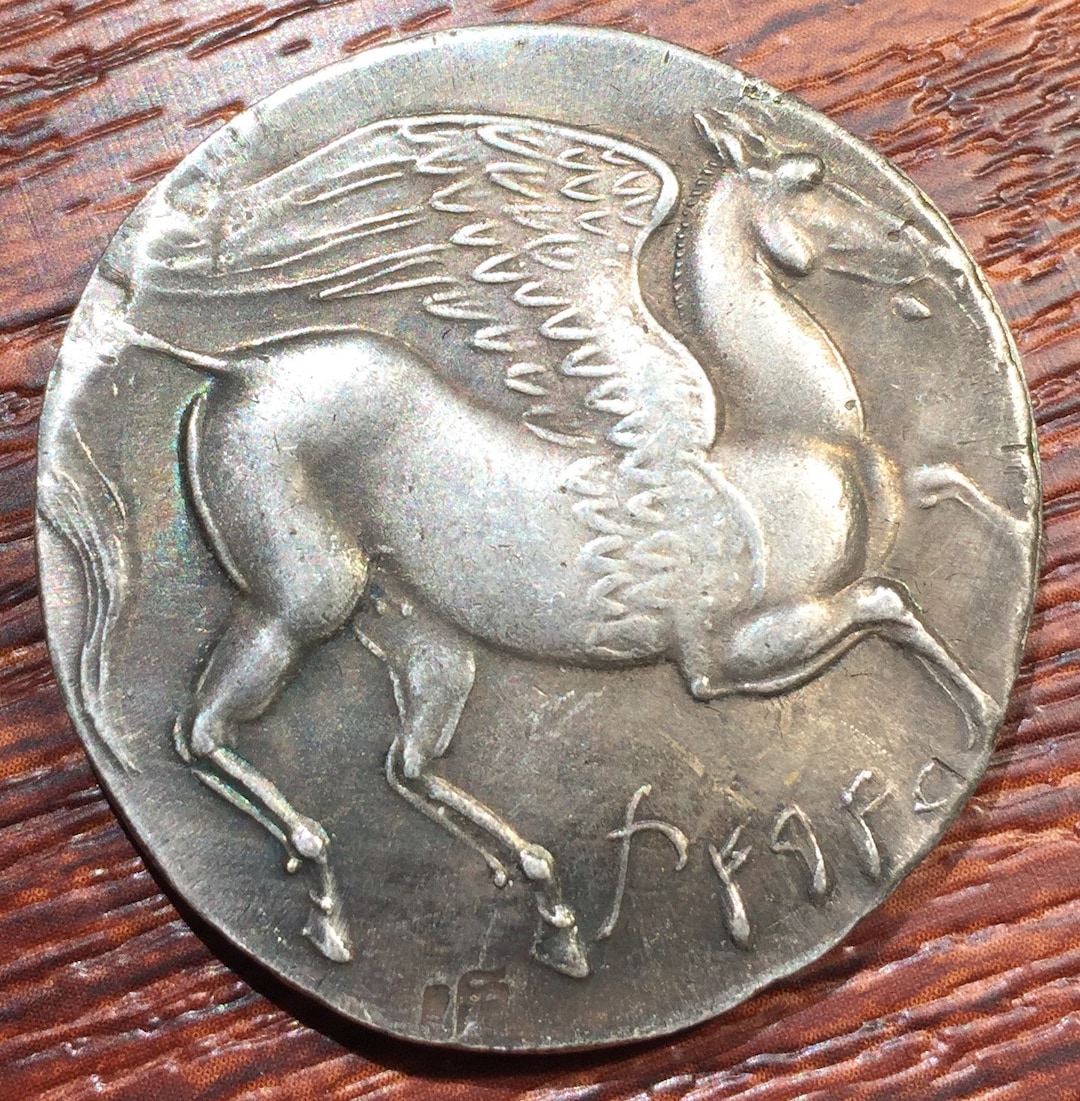 Ancient Greece Pegasus Drachm 270-260 BC Large Flying Horse Souvenir ...
