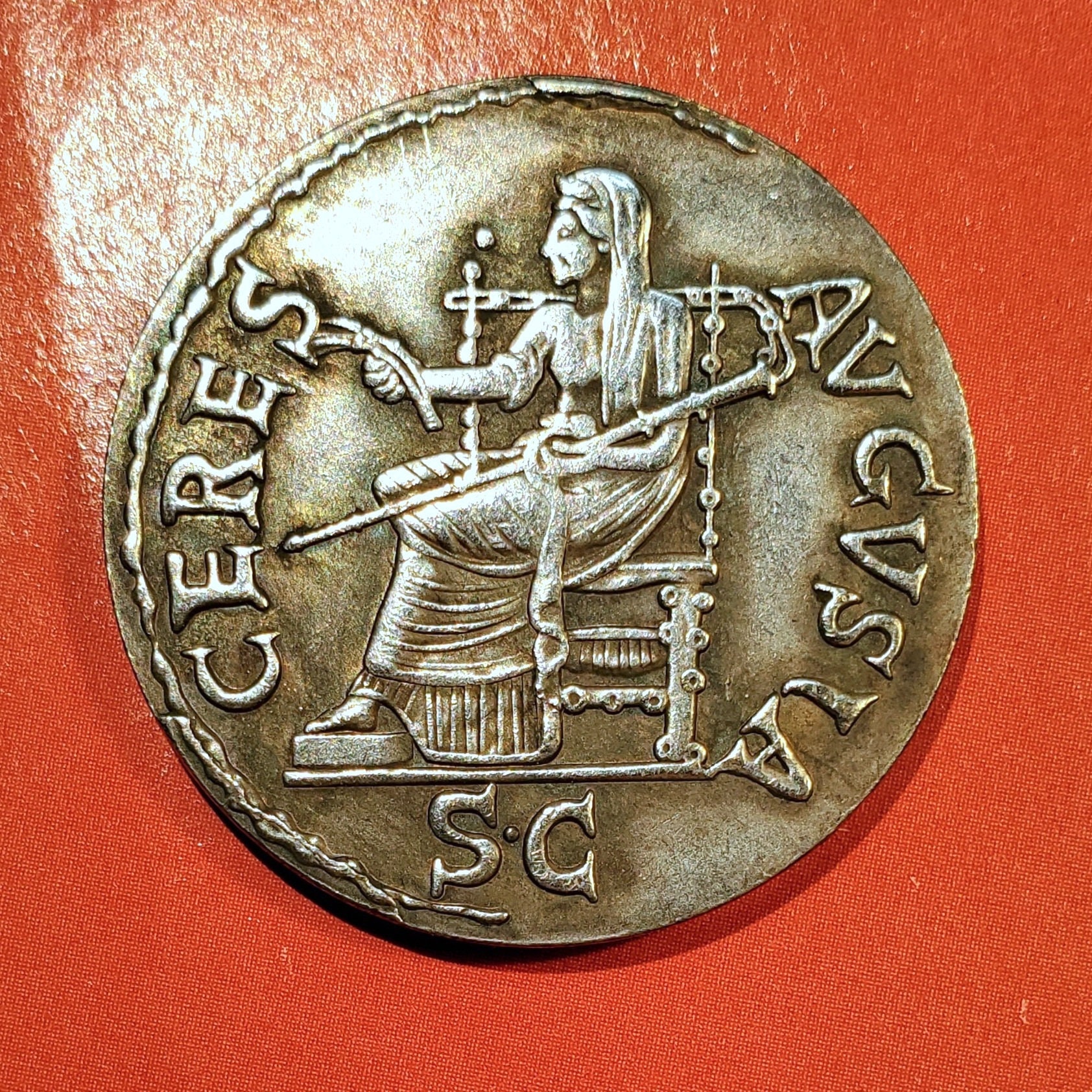 Token of Ancient Roman Emperor Claudius Caesar 41-54 AD Coin Rome Metal ...