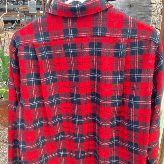 Vtg 60s 1962 Pendleton Red Loop Collar Flap Pockets S… - Gem