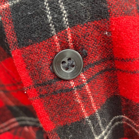 Vtg 60s 1962 Pendleton Red Loop Collar Flap Pockets S… - Gem