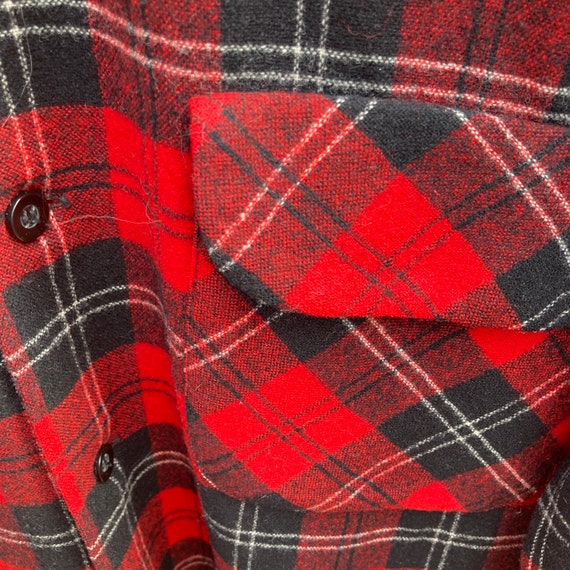 Vtg 60s 1962 Pendleton Red Loop Collar Flap Pockets S… - Gem