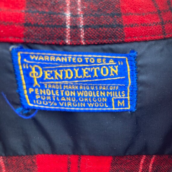 Vtg 60s 1962 Pendleton Red Loop Collar Flap Pockets S… - Gem