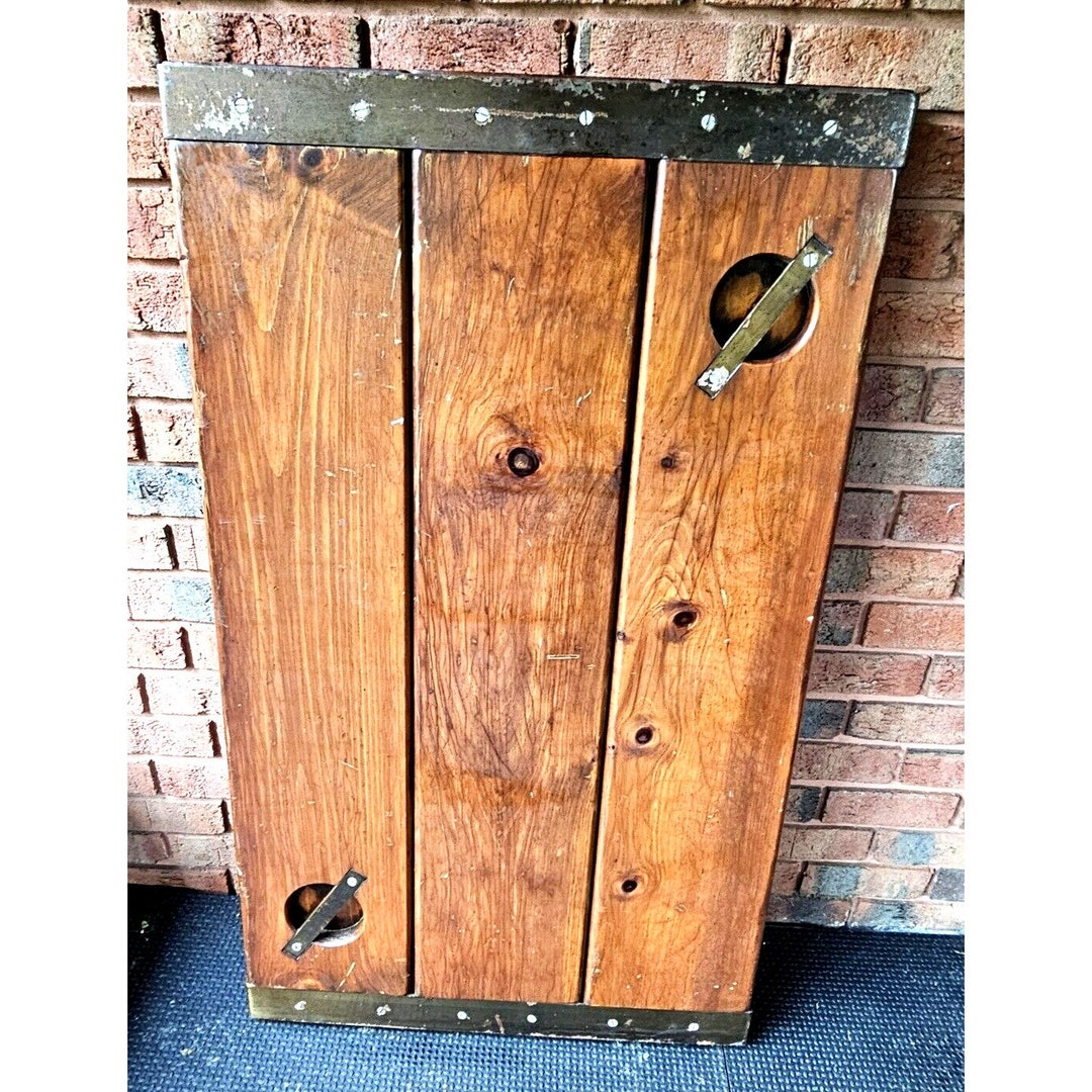 ANTIQUE WOODEN SHIP Hatch Door Heinrick Nautical Erie Pa Collectible ...