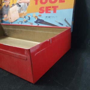 VINTAGE HANDY ANDY Blue Diamond Tool Box Set Metal Case No 650 ...