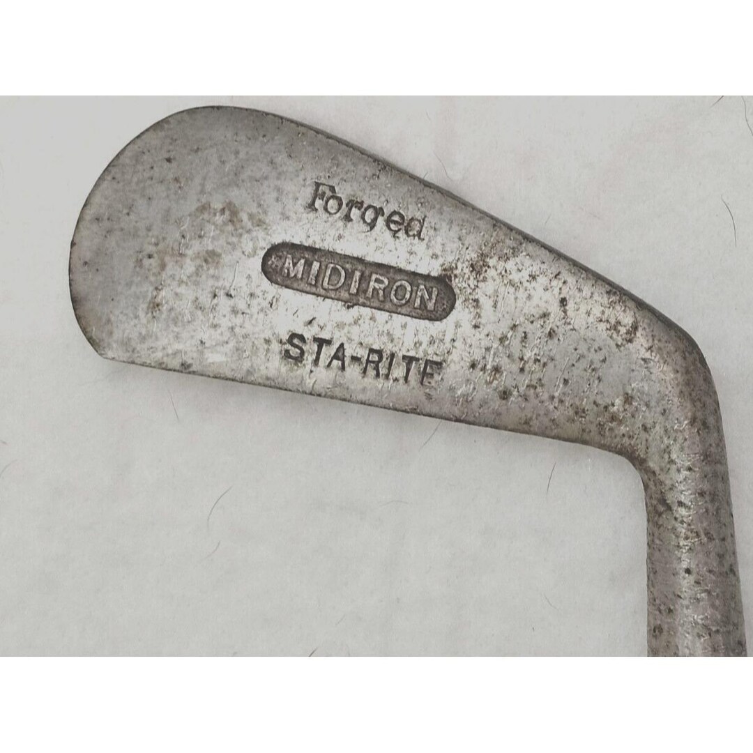 ANTIQUE MIDIRON Sta-rite Putter Golf Club Forged Iron Hickory Wood ...