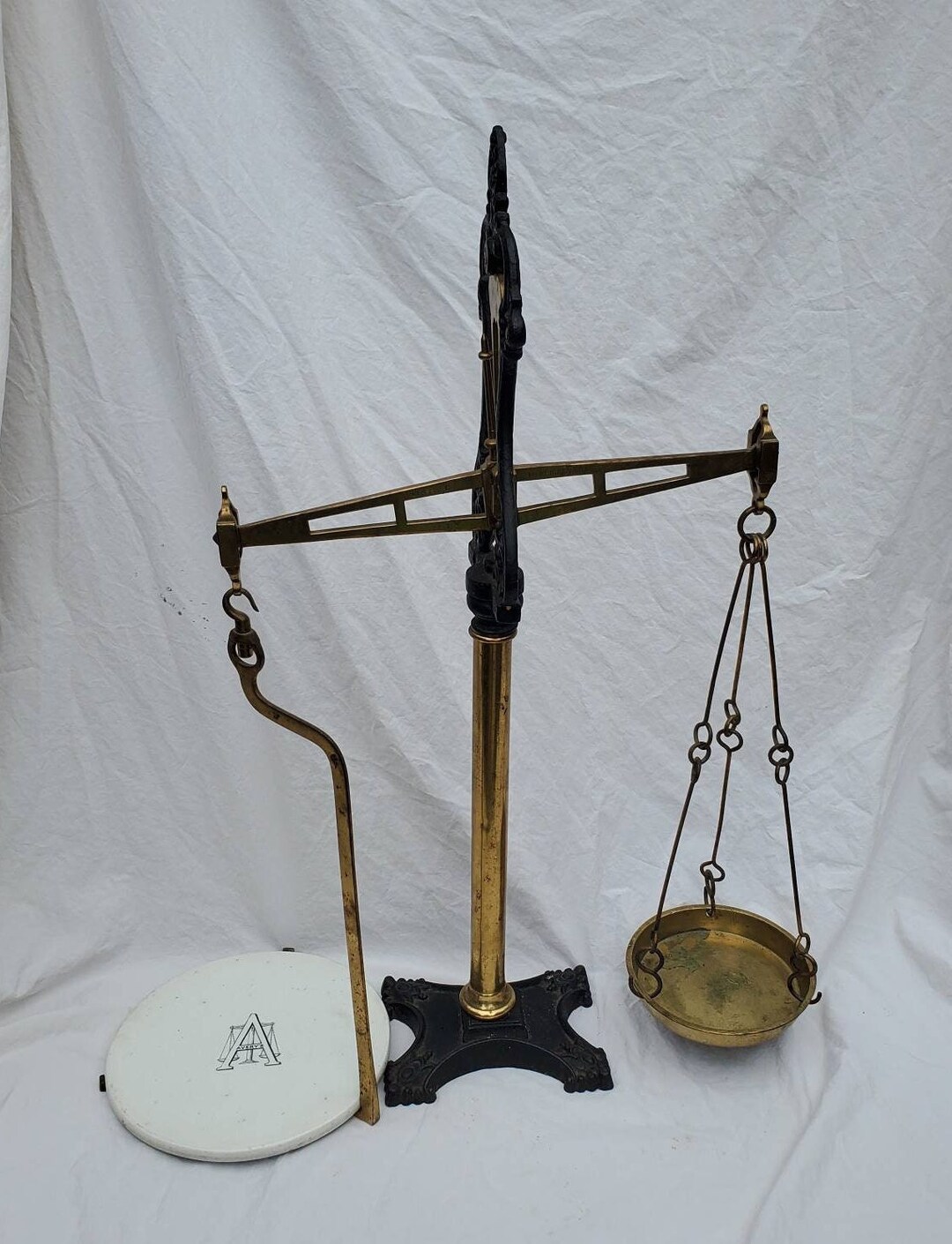 EARLY AVERY'S PHARMACY Scale Antique Wrought Iron & Brass Avery's ...