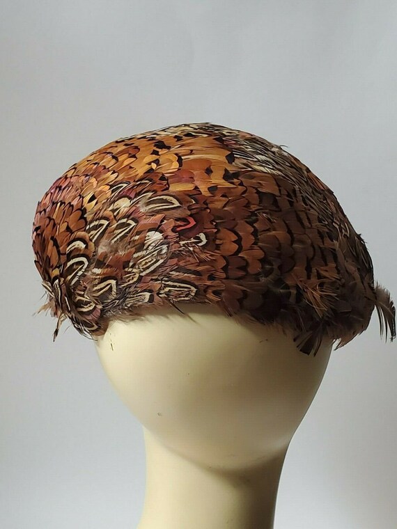 VINTAGE PHESANT PEACOCK Feather Hat Stunning Antique … - Gem