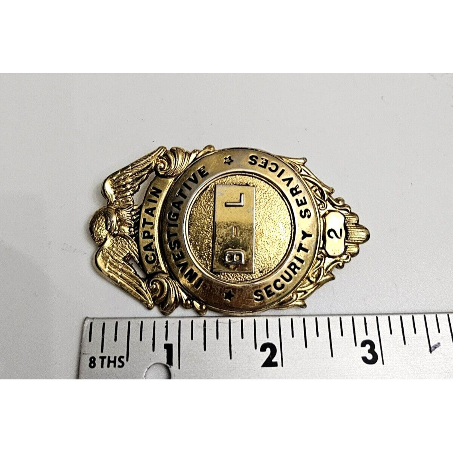ANTIQUE CAPTAIN INVESTIGATIVE Security Services B-L Badge #2 ...