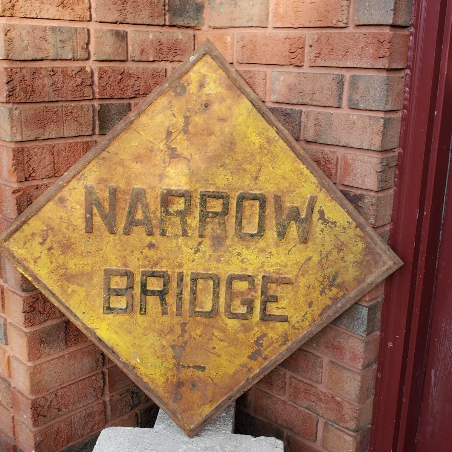 Narrow Bridge Sign