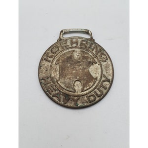 ANTIQUE KOEHRING HEAVY Duty Pocket Watch Fob the W. W. Williams Co ...