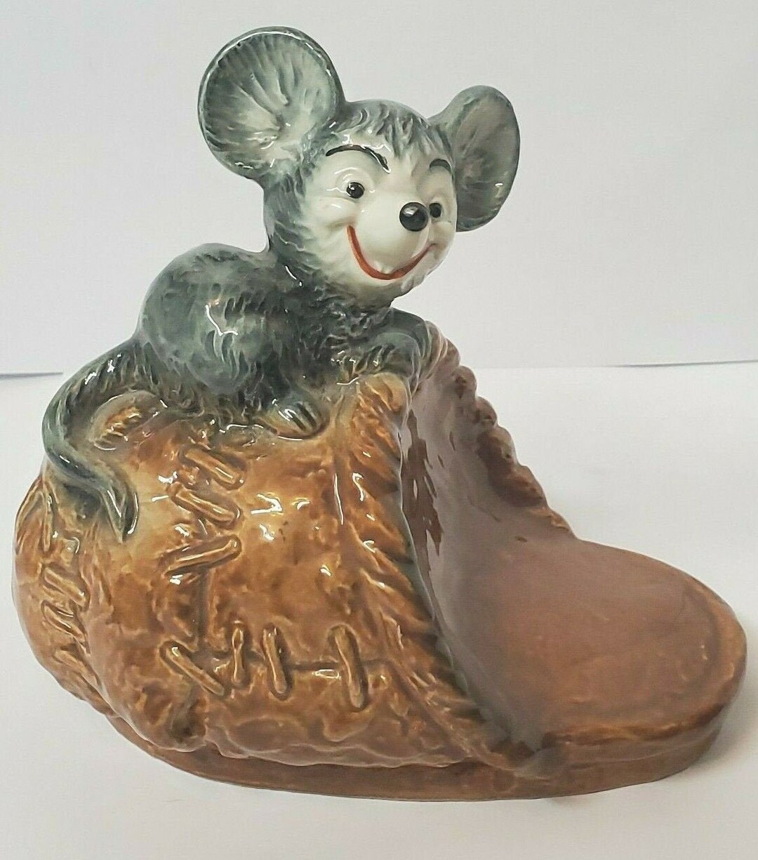 VINTAGE GOEBEL BANK Mouse on Slipper Bank With Key Signed Goebel W ...