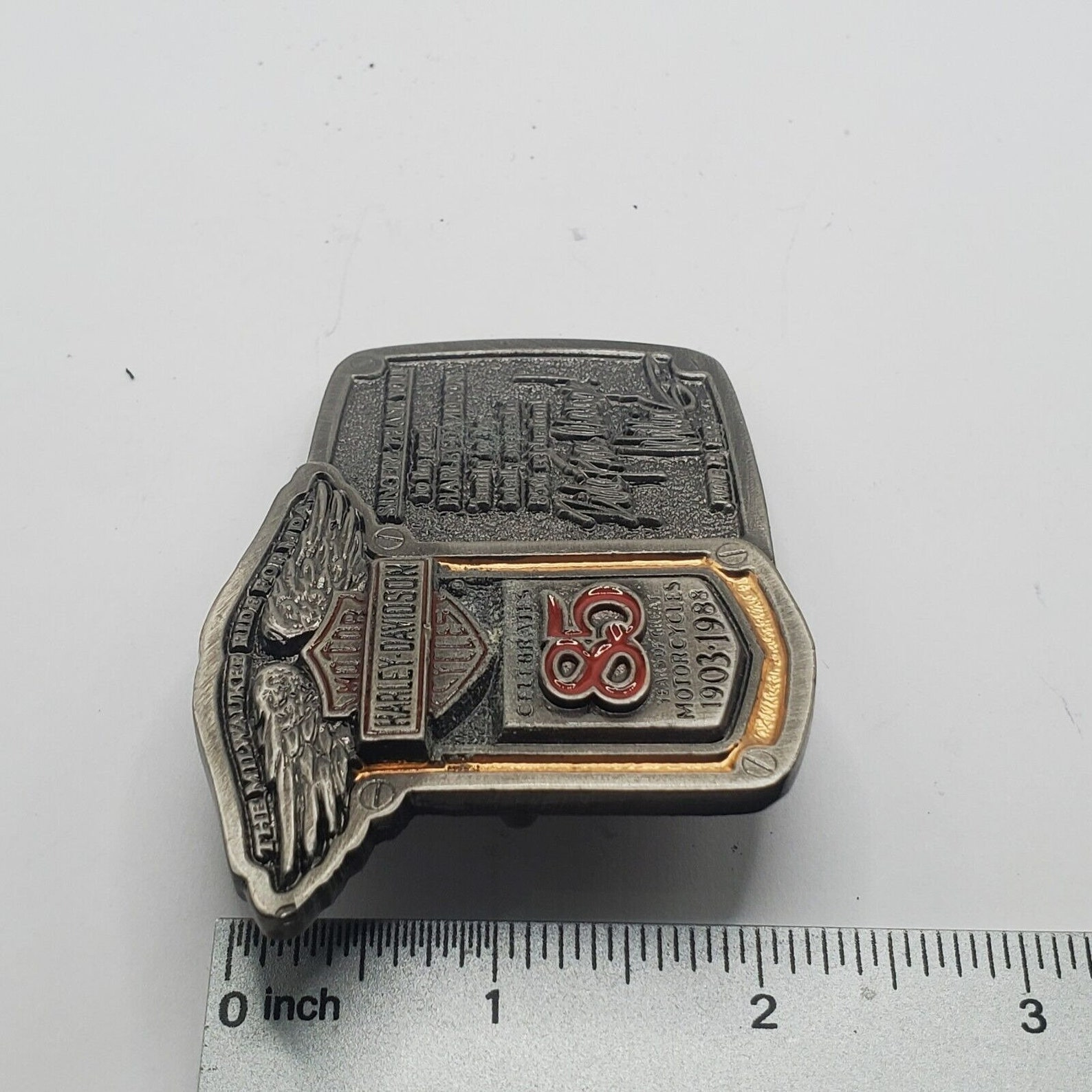 VINTAGE HARLEY DAVIDSON Motorcycle Belt Buckle 85 Years - Etsy