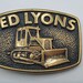 VINTAGE ED LYONS Bulldozer Belt Buckle Solid Brass Collectible - Etsy