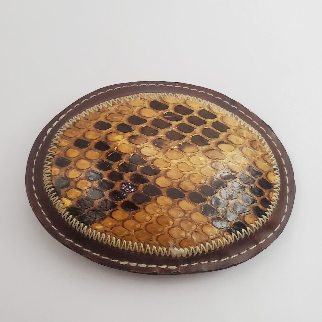 VINTAGE SNAKE SKIN Lether Belt Buckle Collectible Accessories Belt ...