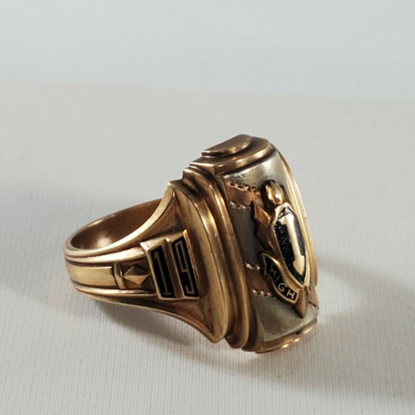 Antique High School Gold Rings - Etsy