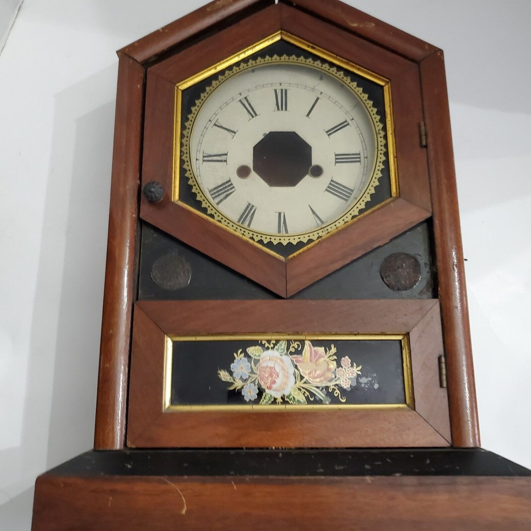 VINTAGE JEROME & CO. Pendulum Shelf Clock Parts Collectible Memorabilia ...