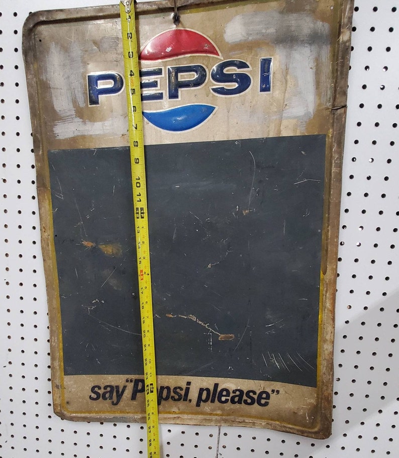 VINTAGE PEPSI MENU Chalkborad Sign Advertising Collectible Memorabilia ...
