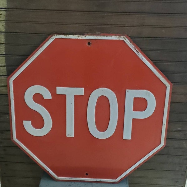 Vintage Stop Sign - Etsy