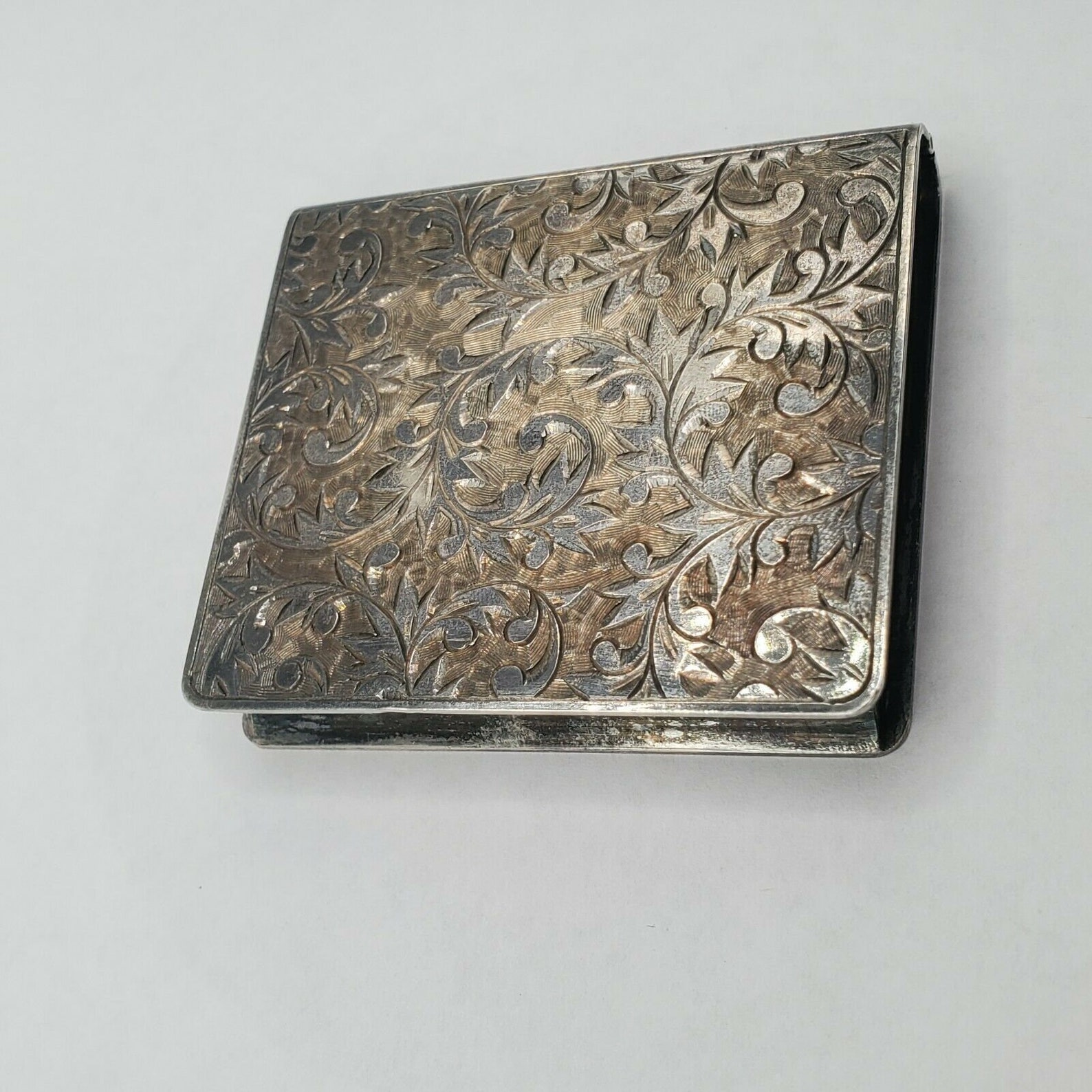 VINTAGE STERLING SILVER Powder Compact Hand Engraved Make up | Etsy