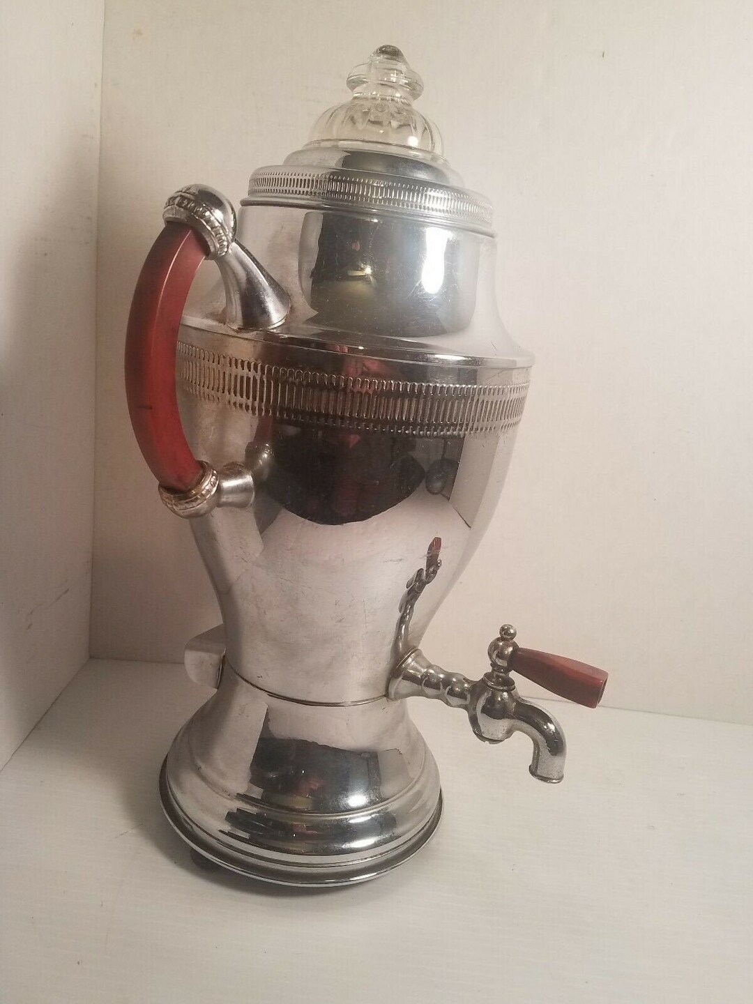 VINTAGE ART DECO Cofee Pot Continental Silver Co Chrome Electric ...