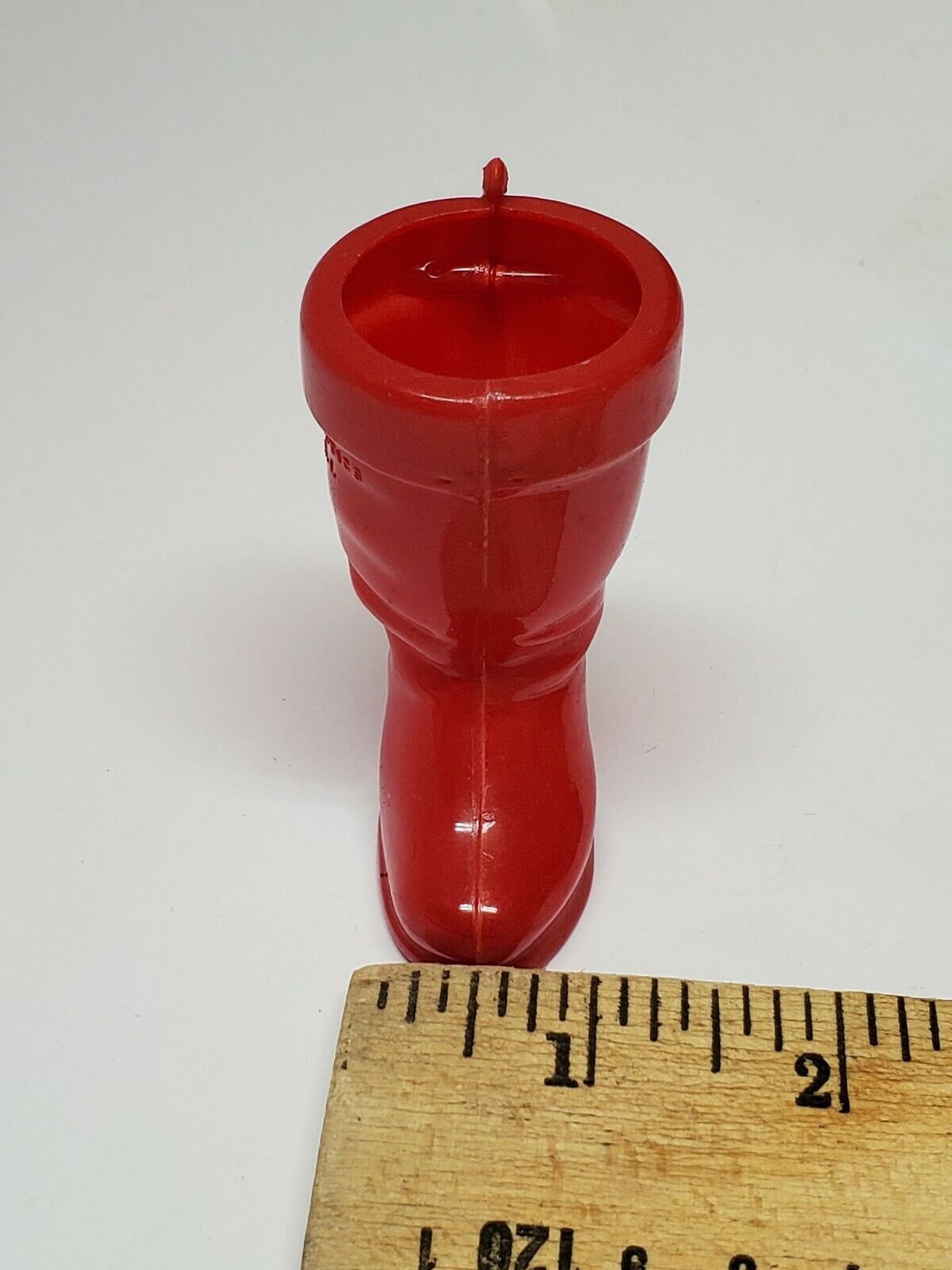 VINTAGE SANTA BOOT Ornament Signed Rosbros Plastics Prov R.I. - Etsy