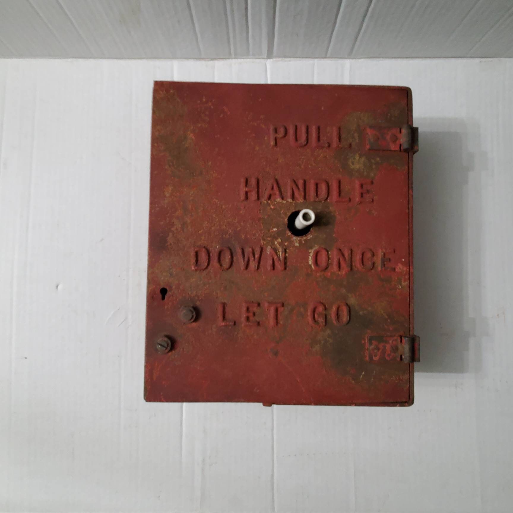 RARE VINTAGE TELEGRAPH Fire Call Box Cast Iron Red Fire Alarm Box ...