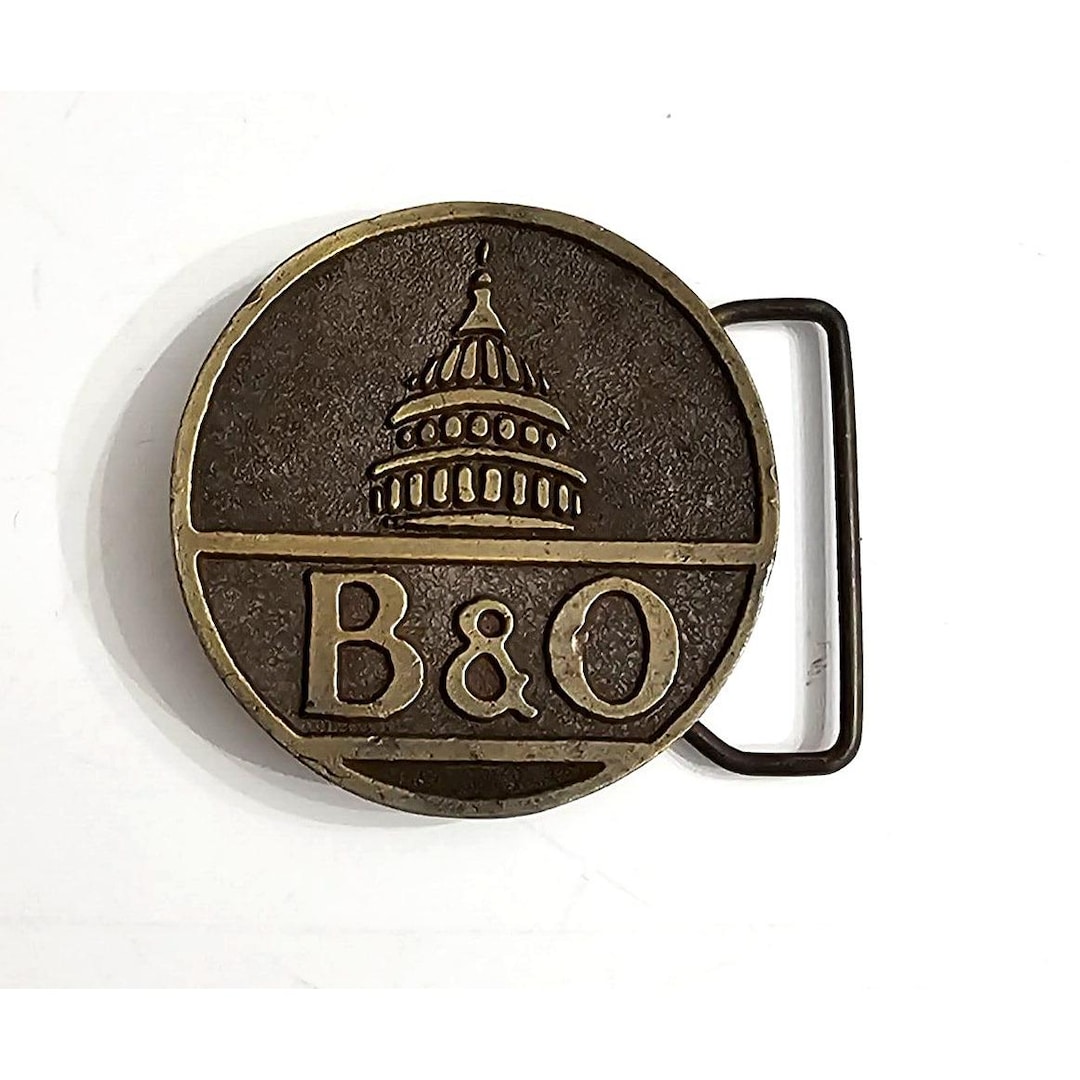 VINTAGE RAILROAD B O BELT Buckle Baltimore & Ohio R.R. Buckle by Lewis ...