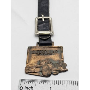 ANTIQUE CATERPILLAR POCKET Watch Fob C.A.T. Keychain Earthmoving ...